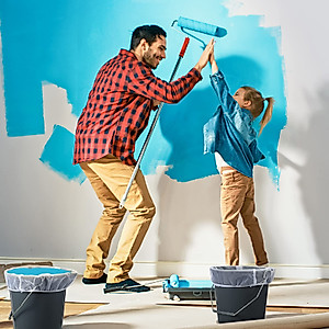 Windyun 60 Pcs Paint Strainer Bags 5 Gallon Fine Mesh Filter Bag Disposable Paint Strainer Bag 5 Gallon Bucket Strainer with Elastic Top Opening Hydroponic Filter Bag for Paint Gardening (White)