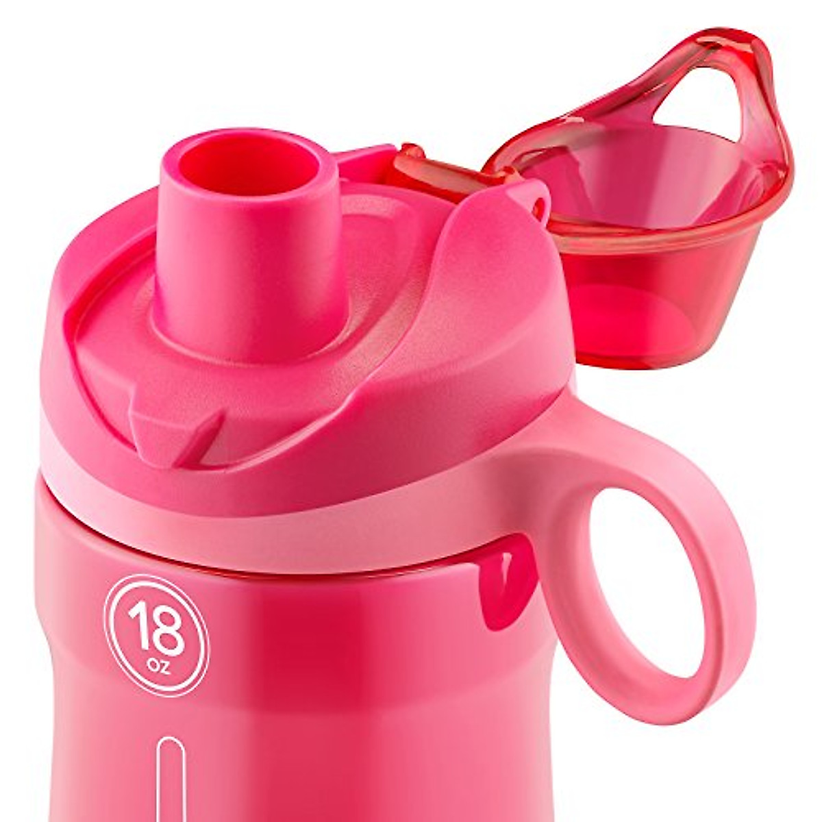 Pogo BPA-Free Tritan Plastic Water Bottle with Chug Lid, 18 Oz, Pink