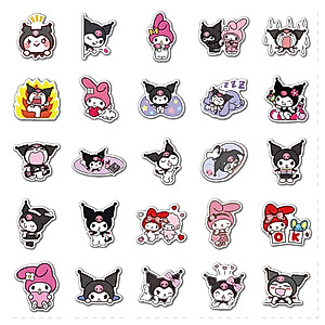 LANOU Cartoon Stickers 100pcs Cute Kuromi Stickers Pack Waterproof Vinyl Stickers for Kids Girls Adults Laptop Skateboard