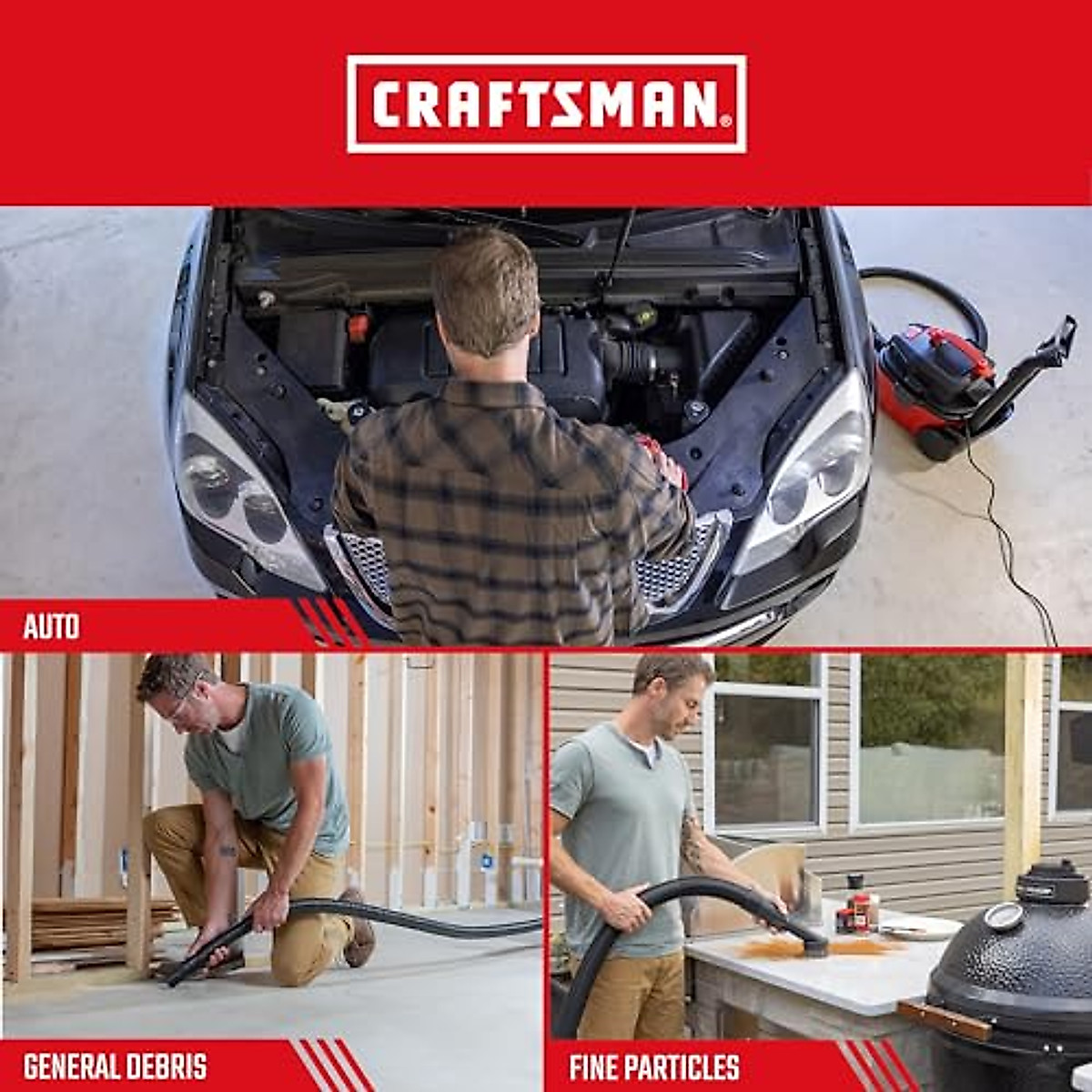 CRAFTSMAN CMXZVBE43271 Fine Dust Wet/Dry Vac Dust Collection Bags for CMXEVBE17040 4 Gallon Shop Vacuum, 2-Pack