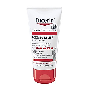 Eucerin Eczema Relief Hand Cream - Fragrance Free, with Oatmeal for Eczema-prone Skin - 2.7 Ounce (Pack of 3)