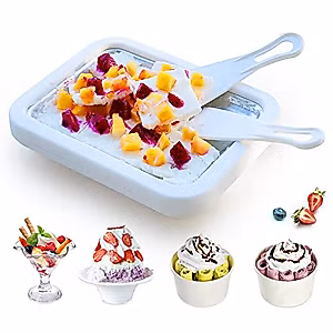 Rolled Ice Cream Maker, KITCHSTAR Ice Cream Maker Machine - Ice Cream Maker for Kids - Frozen Fruit Ice Cream Maker- Soft Serve Ice Cream Machine for Home - Yogurt Maker- Great Gifts for Kids Mother Friends Festival