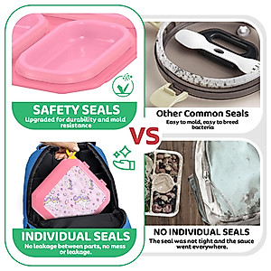 AmazingLife Lunch Box for Girls, Kids Bento Lunch Box with Compartments, Salad Container for Lunch, Kids School Supplies Ideal for Ages 3+, Drop-Proof, Reusable On-the-Go Meal and Snack Packing