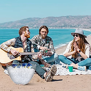 Ice Buckets for Parties - Ice Bucket - 5 Liter Clear Acrylic Champagne Bucket with Easy-to-Carry Handles - Indoor and Outdoor Parties