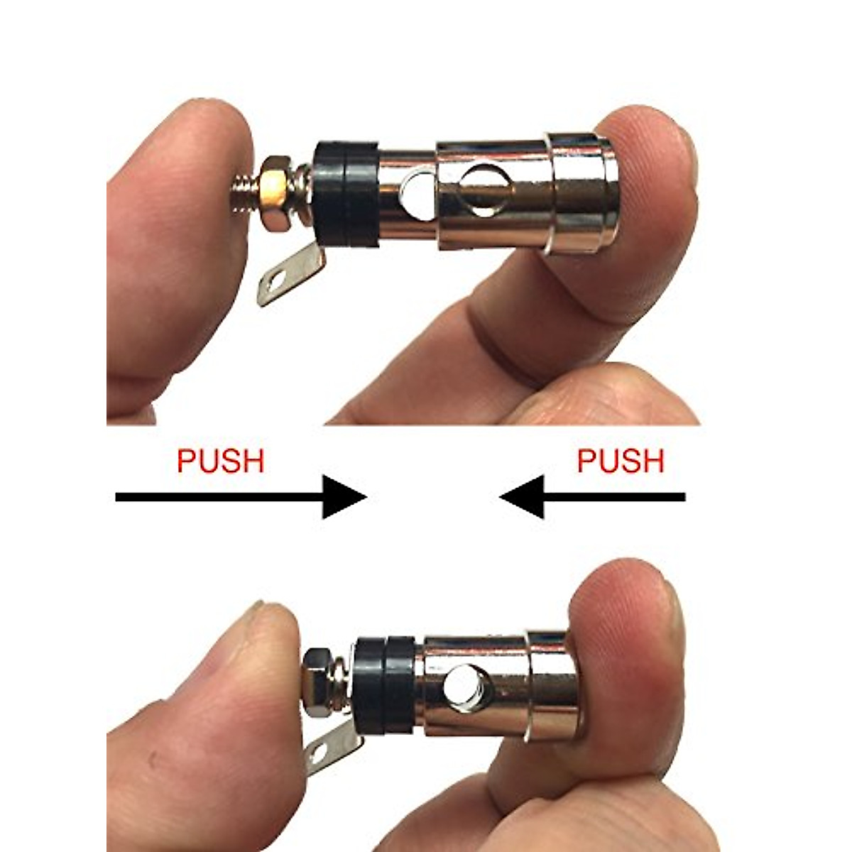 CESS Amplifier Terminal Connector Binding Post Push Quick Type -Binding Post Spring Loaded Press Subwoofer Basket Terminal (4 Pack)