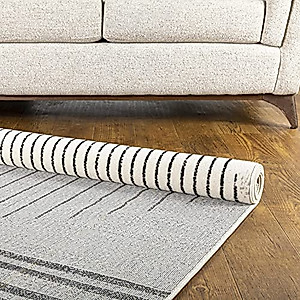 Mark&Day Area Rugs, 8x10 Neerbosch Modern Light Gray Area Rug, Gray/Black/White Carpet for Living Room, Bedroom or Kitchen (7'10" x 10')