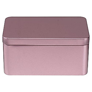 Zerodeko Metal Storage Box Metal Rectangular Empty Tin Box with Lid Mini Portable Box Containers Tea Leaf Container Food Storage Organizer for Candies Gifts Treasures Red Empty Hinged Tins