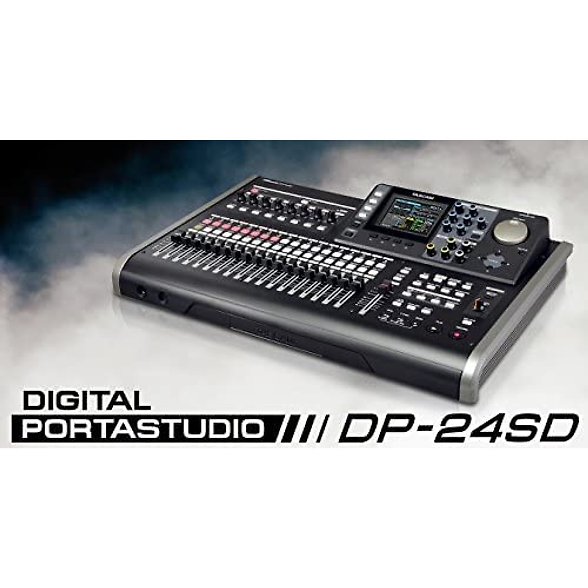 Tascam DP-24SD 24-Track Digital Portastudio Multi-Track Audio Recorder with Pro Headphone and Pair of EMB XLR Cables and Gravity Magnet Phone Holder Bundle