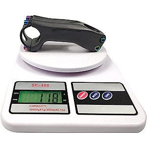 ZECHAO Carbon Mountain Bike Stem,6/17 Degree Bike Stem 31.8MM Road Bike Carbon Stem Positive and Negative Cycling Parts Bike Stem (Color : 6 Degree, Size : 90mm)