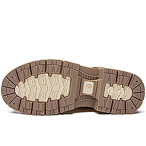 ANJOUFEMME Work Hiking Boots for Women Waterproof - Womens Outdoor Ankle Boots Lightweight Snow Winter Boots for Trekking Walking Camping FNW18-CAMEL-G-6.5