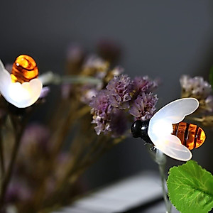 ALEVAK Honeybee Fairy String Lights Decorations - Honeybee 40 LED Waterproof Solar Power Led String Lights for Party, Wedding, House, Yard, Garden