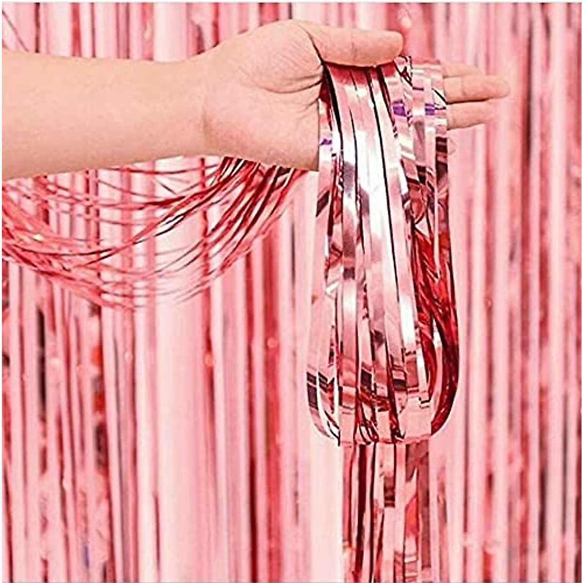 Bachelorette Party Decorations I Rose Gold Shower Curtain, Stripper Man Hanging Swirls and Banner for Birthday Decorations Wedding Engagement Bachelorette Party Supplies Bridal Shower Naughty Supply