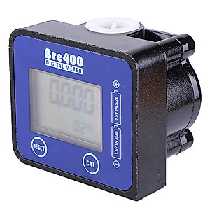Water Sensor Meter, 1/2" Meter Oil Meter Counter Gauge LCD Display 1% High Accuracy for Gasoline Blue