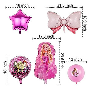 MC TTL- Party Balloons for Barbie Birthday Party Baby Shower Decorations.（2）