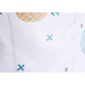 ChezMax Fine Mesh Printing Laundry Bags Set Durable Clothes Washing Bags with Zipper Lock for Laundry Blouse Bra Hosiery Stocking Underwear Lingerie 6PCS Yellow Pineapple