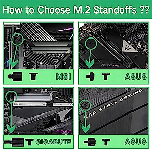 Zmbroll 200Pcs M.2 Screw Kit,Black M2 SSD Mounting Screws,NVMe Screw for Laptops,m.2 Standoff and Screw for Asus Gigabyte MSI Motherboards Screw with Screwdriver
