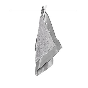 Little Giraffe Chenille Satin Blanky 17" x 17", Silver