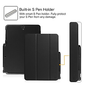Fintie Slim Shell Case for Samsung Galaxy Tab S3 9.7, Super Slim Lightweight Stand Case with S Pen Protective Holder Auto Sleep/Wake for Tab S3 9.7 (SM-T820/T825/T827) 2017 Release, Black