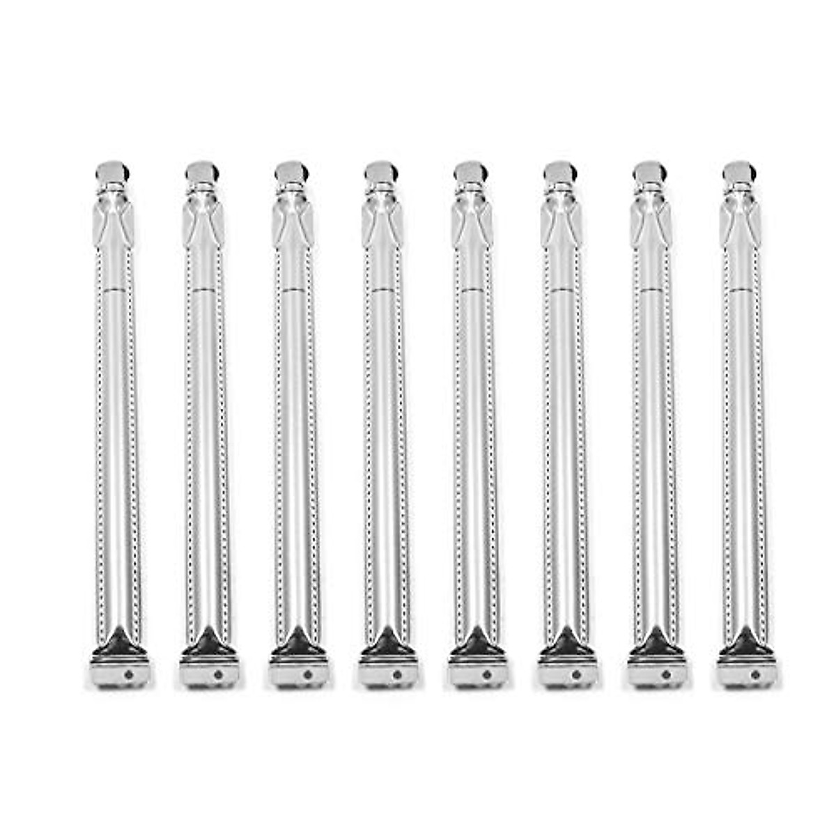 Replace parts 8 Pack Stainless Steel Heat Plates and Stainless Steel Grill Burners Replacement for Bakers and Chefs GR2039201-BC-00, GD430, ST1017-012939, Grill Chef, Members Mark Gas Grill Models