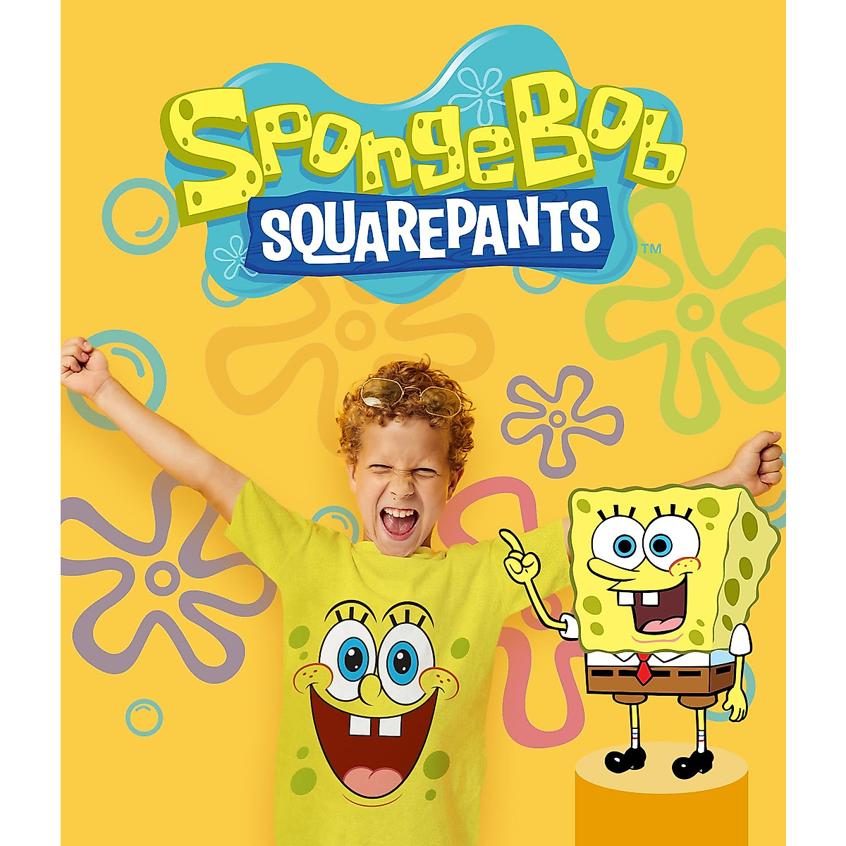 Nickelodeon Spongebob Square Pants Shirts for Boys (3-Pack) KidsGraphic Tshirt for Toddler & Up - 6 Gn/YEL/Pk SS