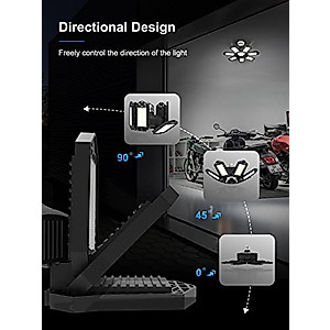 SEOBIOG 8-Pack LED Garage Lights, Ultra Bright 250W 25000LM Garage Lights Ceiling LED, 6500K Daylight Shop Light w/ 7 Panels, Light Bulbs for Garage, Workshop, Warehouse, Barn