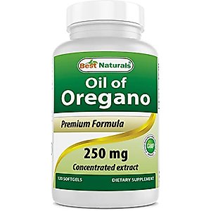 Best Naturals Oregano Oil 250 Mg Softgels, 120Count