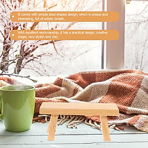 Beavorty Kitchen Step Stool Kitchen Step Stool Wood Step Stool Art Craft Base Household Stool Shaped Decoration Stool Shape Display Base Kids Wooden Stool Wood Footstools Small Vase Stand