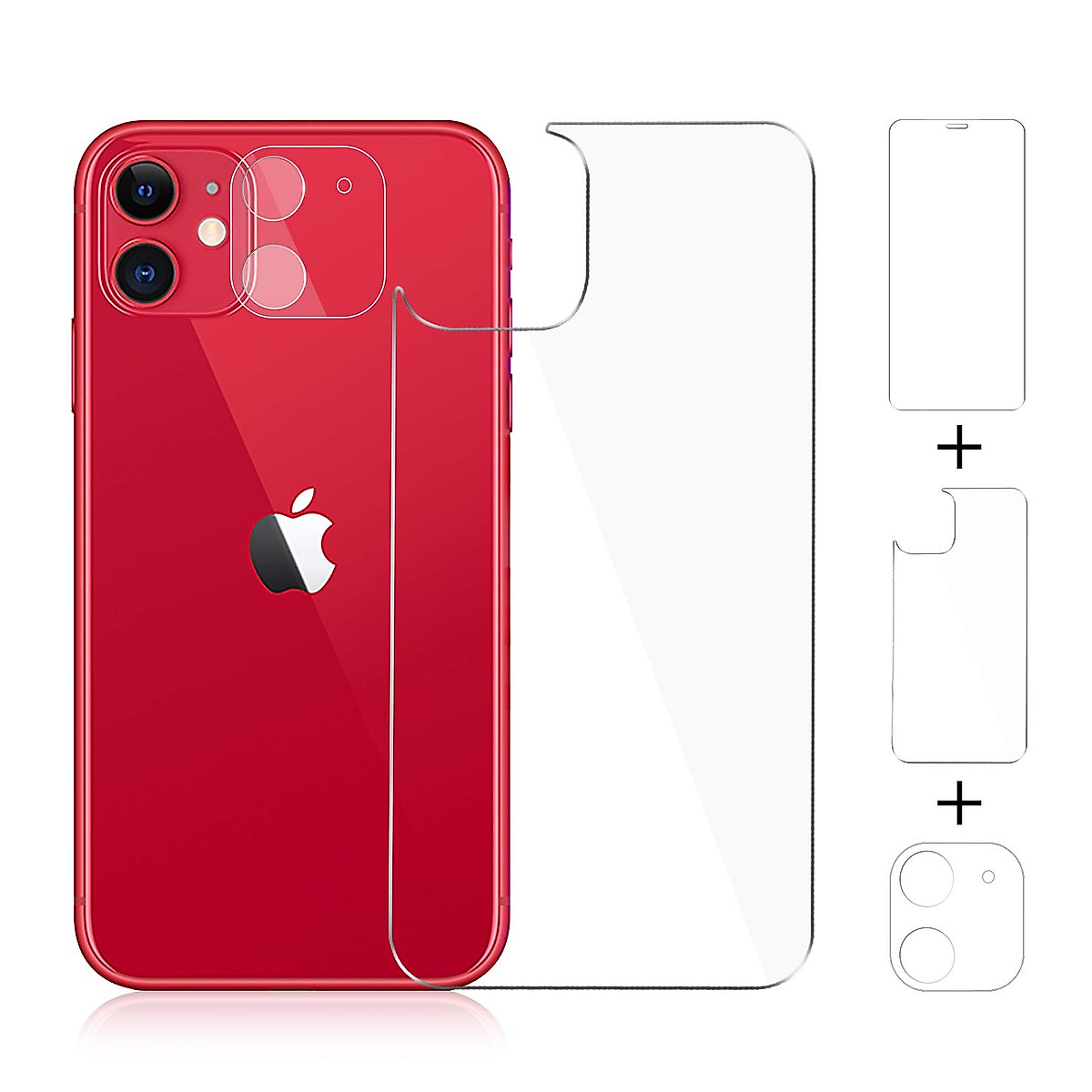 Beeyoka [3 Pack] Screen Protector for iPhone 11, iPhone 11 Camera Protector, iPhone 11 Front and Back Screen Protector Tempered Glass [Anti-Scratch] [New Version] Protective Film