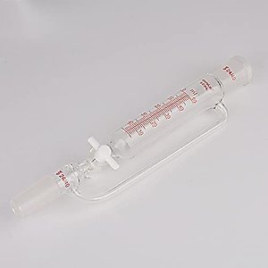 stonylab Pressure Equalizing Graduated Addition Funnel, Borosilicate Glass Dropping Funnel 24/40 Joint 50 ml with PTFE Stopcock for Laboratory (50 ml)