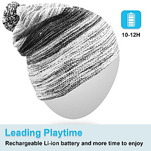 Mydeal Bluetooth Beanie Hat Music Cap with Wireless Stereo Over Ear Headphone Headset Earphone Speaker Microphone Hands Free Compatible with iPhone Samsung Android, Gift for Men- Black