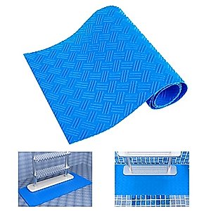 DECOHS Pool Ladder Mat- 9"x36" Non-Slip Pool Step Mat-Protective Swimming Pool Ladder Mat for Above Ground Pools Steps Stairs Ladders (Stripe-1PC)