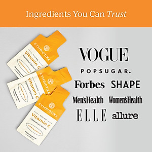 CYMBIOTIKA Vitamin C Individual Packets, Liposomal Delivery, Supplement for Immune Support, Collagen Boost, & Healthy Aging, Skin Hydration Packets, Citrus Vanilla Flavor, 30 Pack