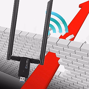 USB Adapter,MT7612 AC USB Dual Band 5G/2.4G Adapter Network Card Dongle Adapter Network Card