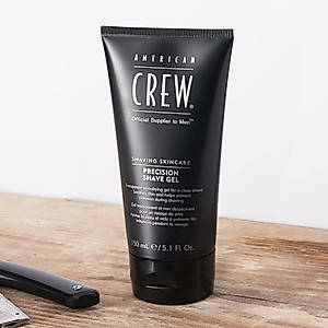 American Crew Shave Gel for Men, Soothes Skin and Prevents Irritation, 5.1 Fl Oz