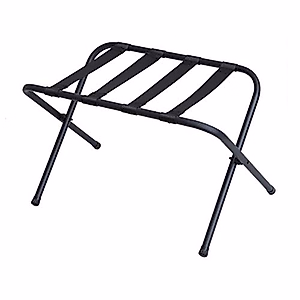 Mabel Home Metal Folding Luggage Rack Black