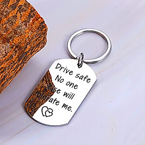 Christmas Gifts for Boyfriend Girlfriend Drive Safe Keychain Valentines Day Gifts for Him Her Stocking Stuffers for Men Women Wife Husband Anniversary Birthday I Love You Gifts Boyfriend Gifts Keyring