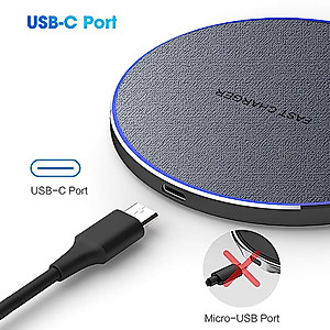 Fast Wireless Charger,20W Max Wireless Charging Pad Compatible with iPhone 16/15/14/13/12/SE/11/11 Pro/XS Max/XR,AirPods;FDGAO Wireless Charge Mat for Samsung Galaxy S24/S23/S22/Note,Pixel/LG