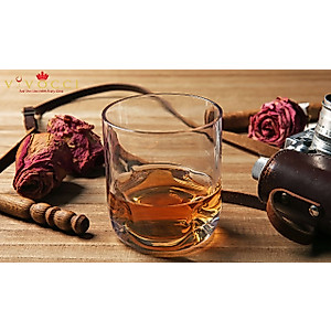 Vivocci Unbreakable Tritan Plastic Rocks 12.5 oz Whiskey & Double Old Fashioned Glasses | Thumb Indent Base | Ideal for Bourbon & Scotch | Perfect For Homes & Bars | Dishwasher Safe Barware | Set of 2