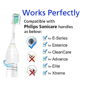 Senyum Replacement Toothbrush Heads Compatible with Philips Sonicare Electric Brush Heads E-Series, 6 Pack
