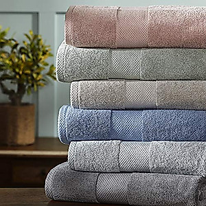 Modern Threads 600 GSM 6-Piece Towel Set with Filgree Jacquard Border Blue