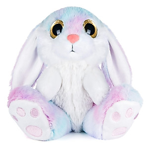 My OLi Bunny Rabbit Stuffed Animal Plush Bunny 8.5" Easter Stuffed Bunny with Floppy Ear Plush Rabbit Bedtime Friend Plush Toy Gifts for Girls Boys Kids, Rainbow