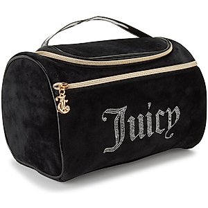 Juicy Couture Women's Cosmetics Bag - Hanging Travel Makeup and Toiletries Small Duffel Bag, Black