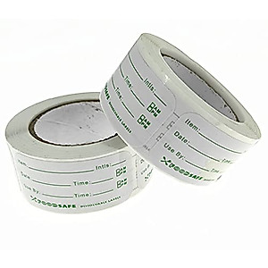 Kinteshun Food Storage Labels,Removale Dissolvable Food Preservation Sticker Label to Glass Plastic Metal Food Containers Jars for Kitchen Restaurant Food Storage Organization(500pcs,2x1")