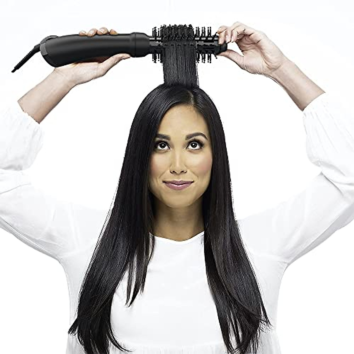 Ceramic Hot Air Brush Styler and Dryer One-Step Hair Dryer and Volumizer Lightweight 1000W Blow Dryer Brush Ionic 3 in 1 Curling Brush Hair Dryer