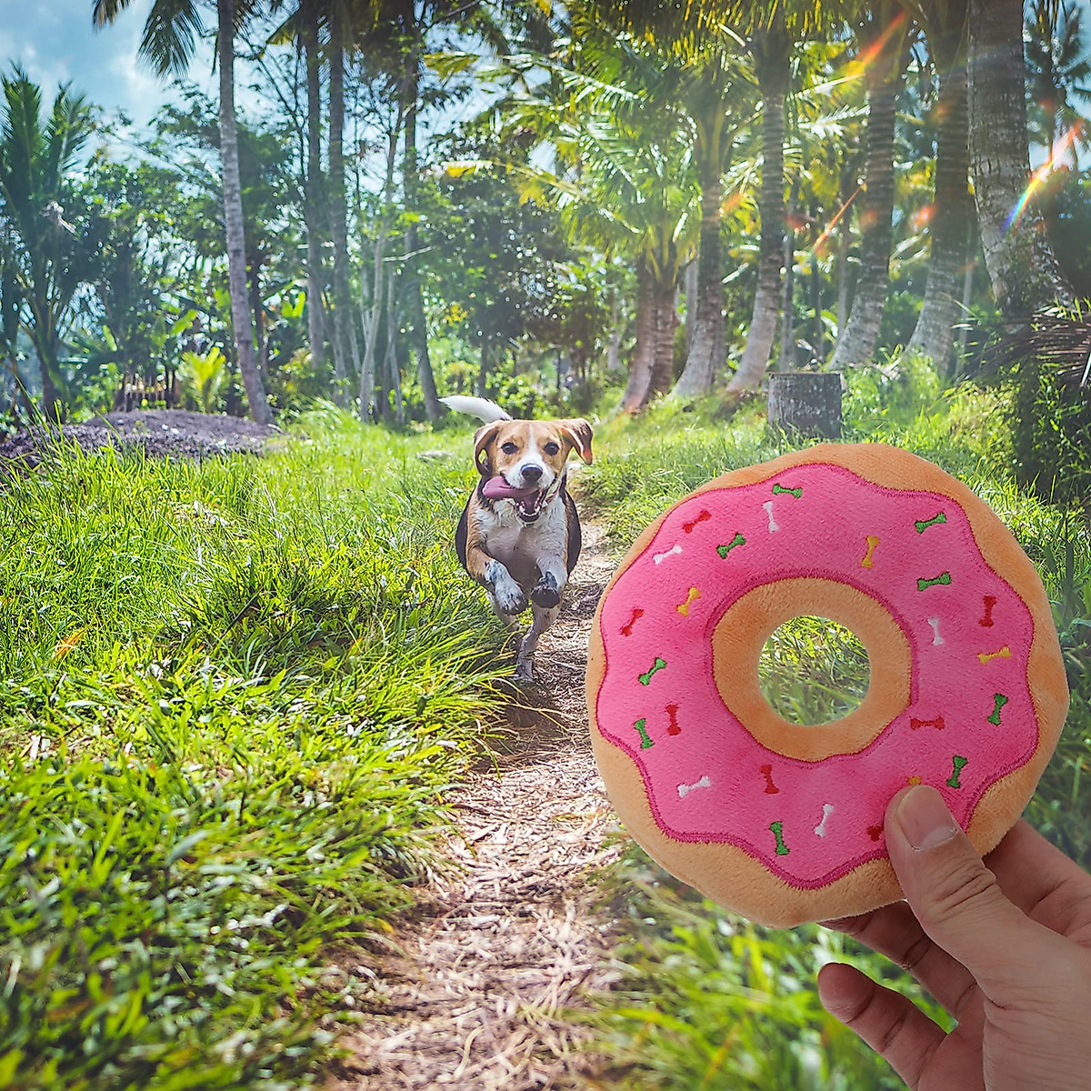 POPETPOP 2pcs Pet Plush Toys Dog pet Biting Toy Small Puppy chew Pet Supplies Teething Toys for Puppies Puppy Dental Toy Pet Plaything Puppy Toy Pet Chew Toy Sound Toy Filling pp Cotton