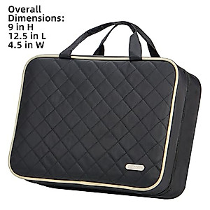 FINDCOZY Toiletry Bag Travel Bag with Hanging Hook, Cosmetic Bag, Travel Makeup Organizer for Women, Black