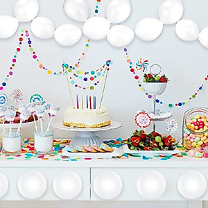 Charnoel 120 Pcs White Link Balloons, 12 Inches and 6 Inches Needle Tail Balloons Quick Linkable Balloon Latex Linking Balloons for Birthday Party Wedding Anniversary Graduation Arch Decorations