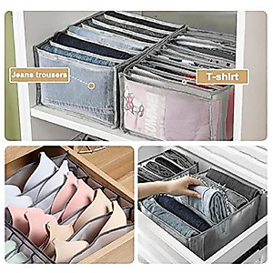 GUAGLL 3 Pack Foldable Underwear Drawer Organizer, Underwear Storage Divider Boxes For Bras, Socks, Underwear, Ties