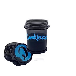 Grinder Herb Spice Grinder Hand-cranked Plastic Grinder with Handle 62mm Grinder Storage Tank 2 in 1（Black Blue）