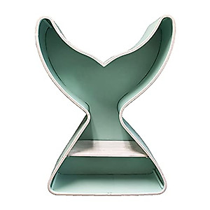 DRH - Metal Whale Tail Shelf - Nautical Standing Shelf Decor - Coastal Beach Themed Ornaments - Miniature Whale Tail Model Home Décor - Wall Hanging Shelf - Size: 17.3" x 5.2" x 24.3"